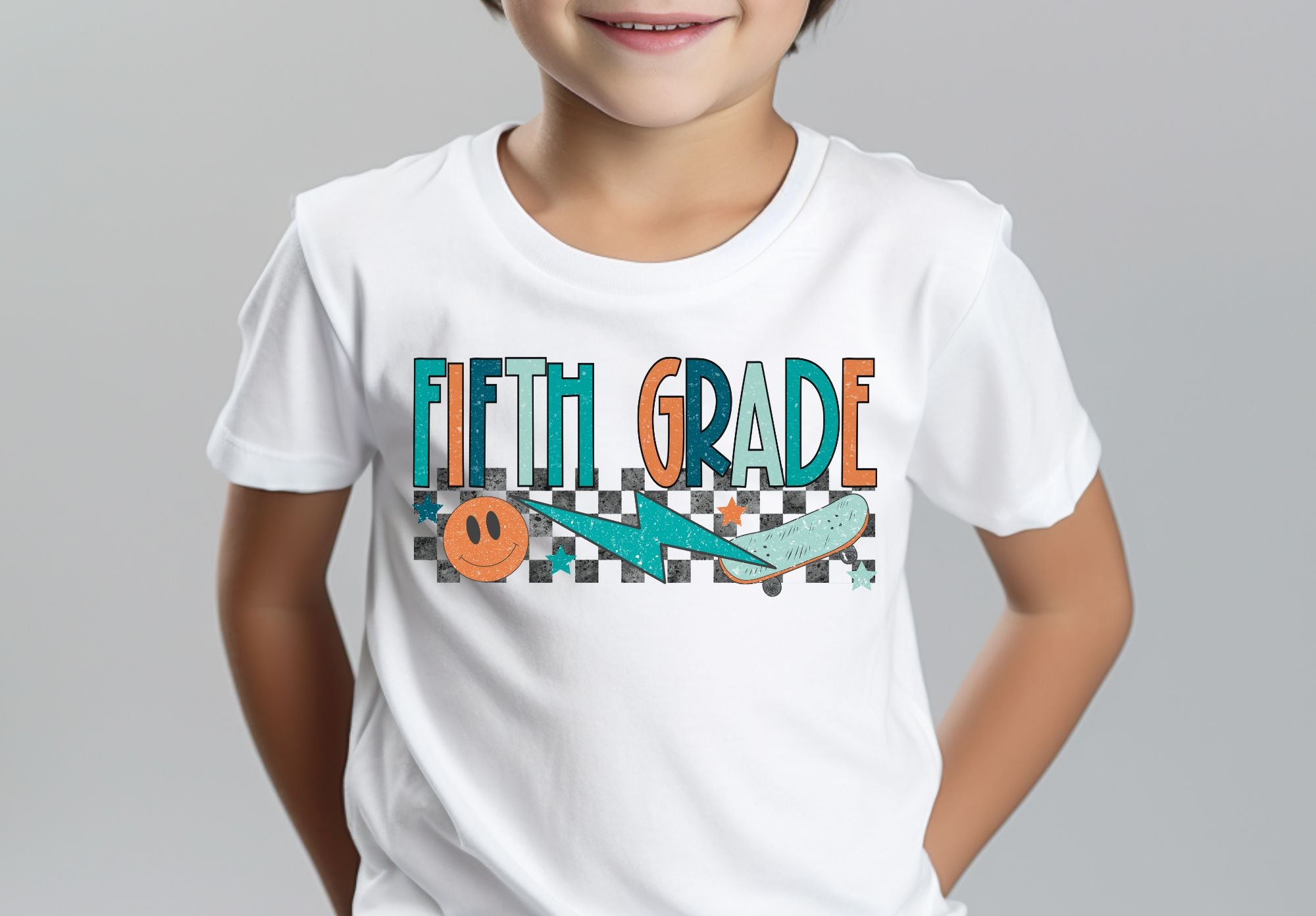 Fifth Grade Checkered Skateboard – Rebel Creek Printing