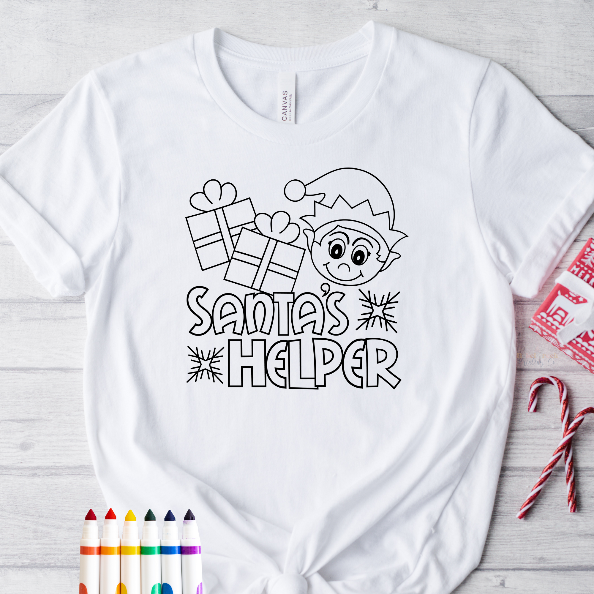 Santa's Helper Coloring – Rebel Creek Printing