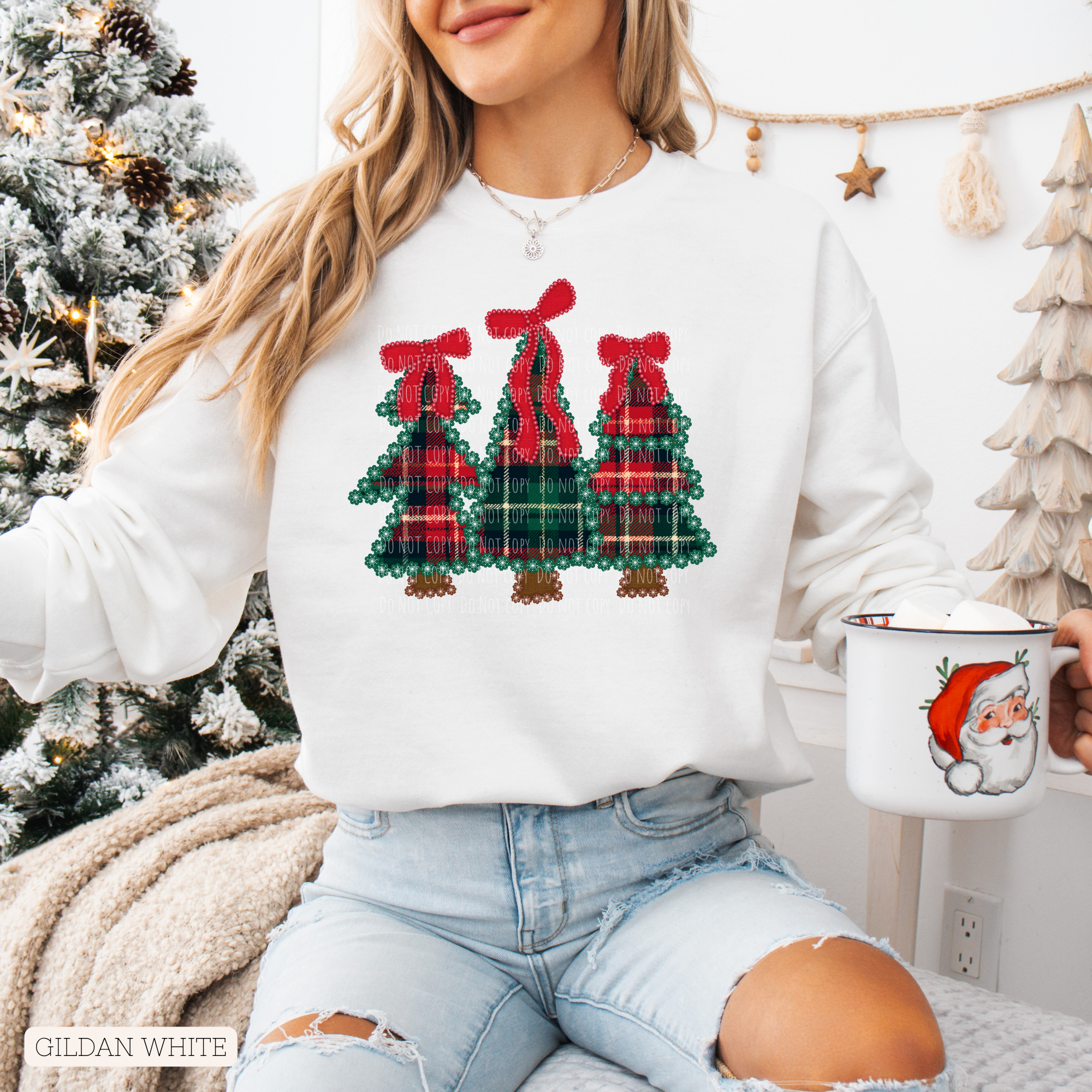 Preppy Plaid Tree Trio – Rebel Creek Printing