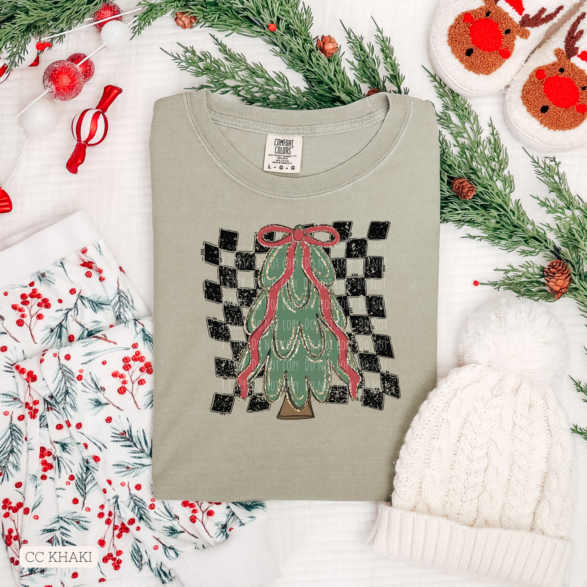 Checkered Preppy Tree – Rebel Creek Printing