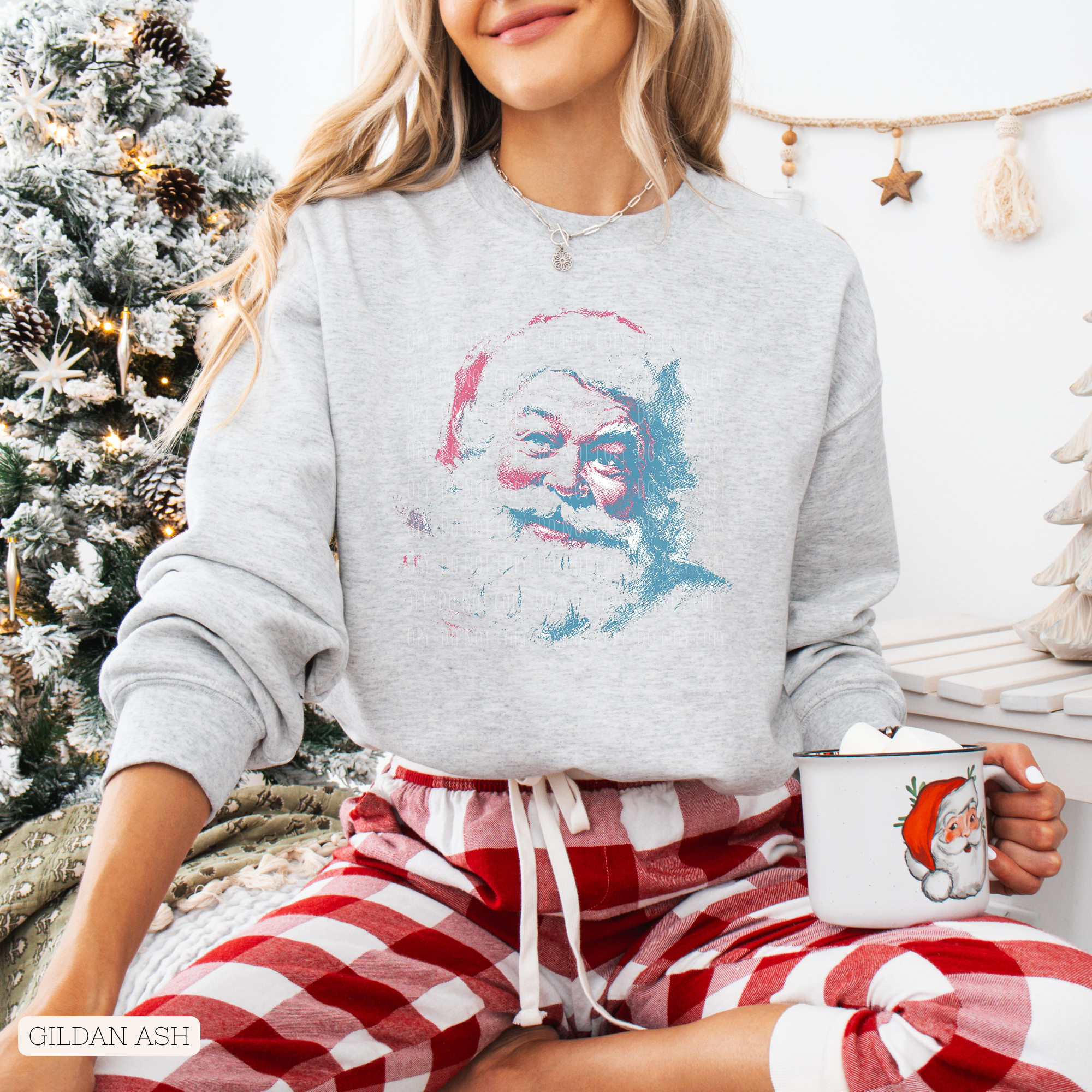 Halftone Santa Face – Rebel Creek Printing