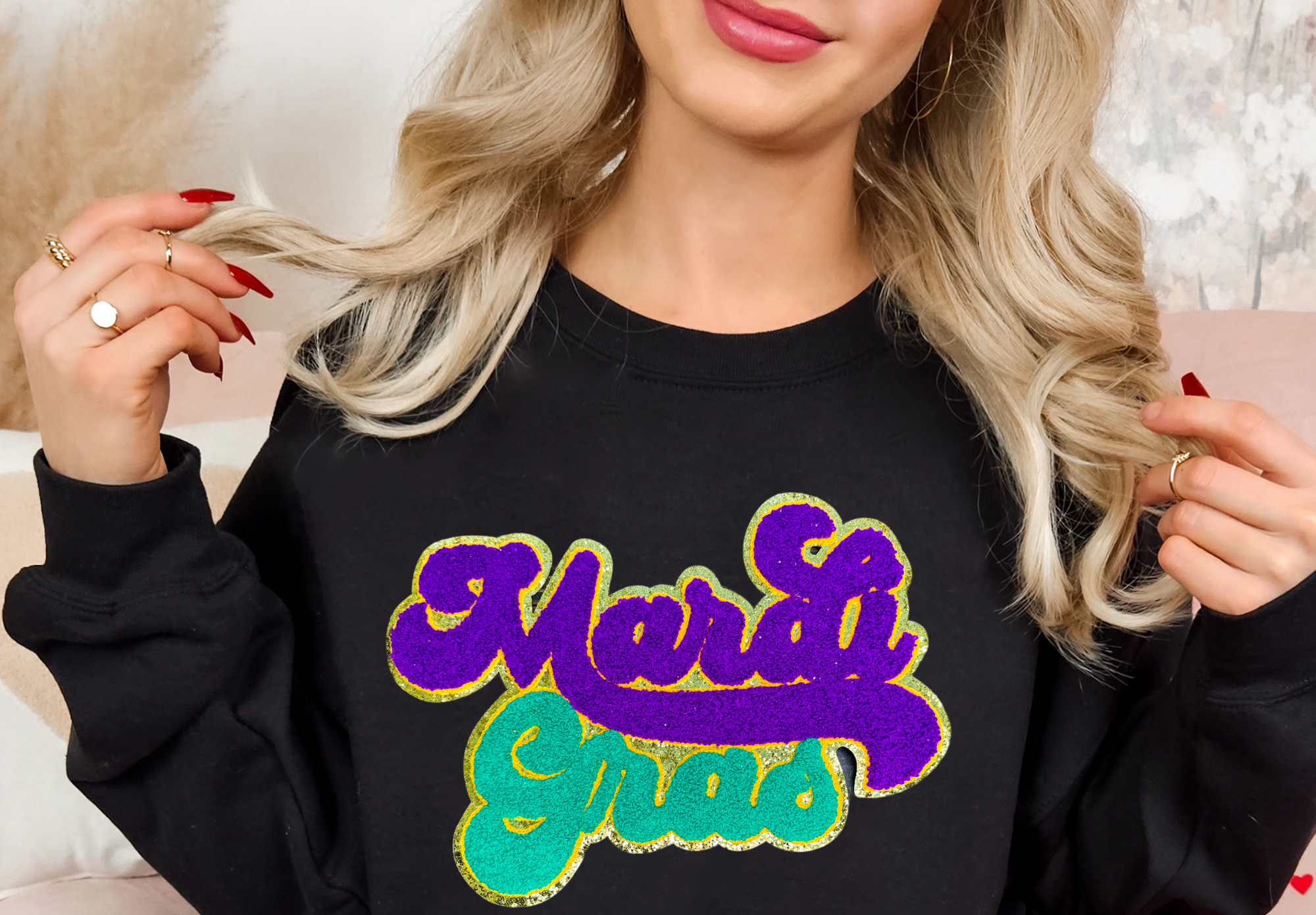 Mardi Gras Chenille Patch – Rebel Creek Printing