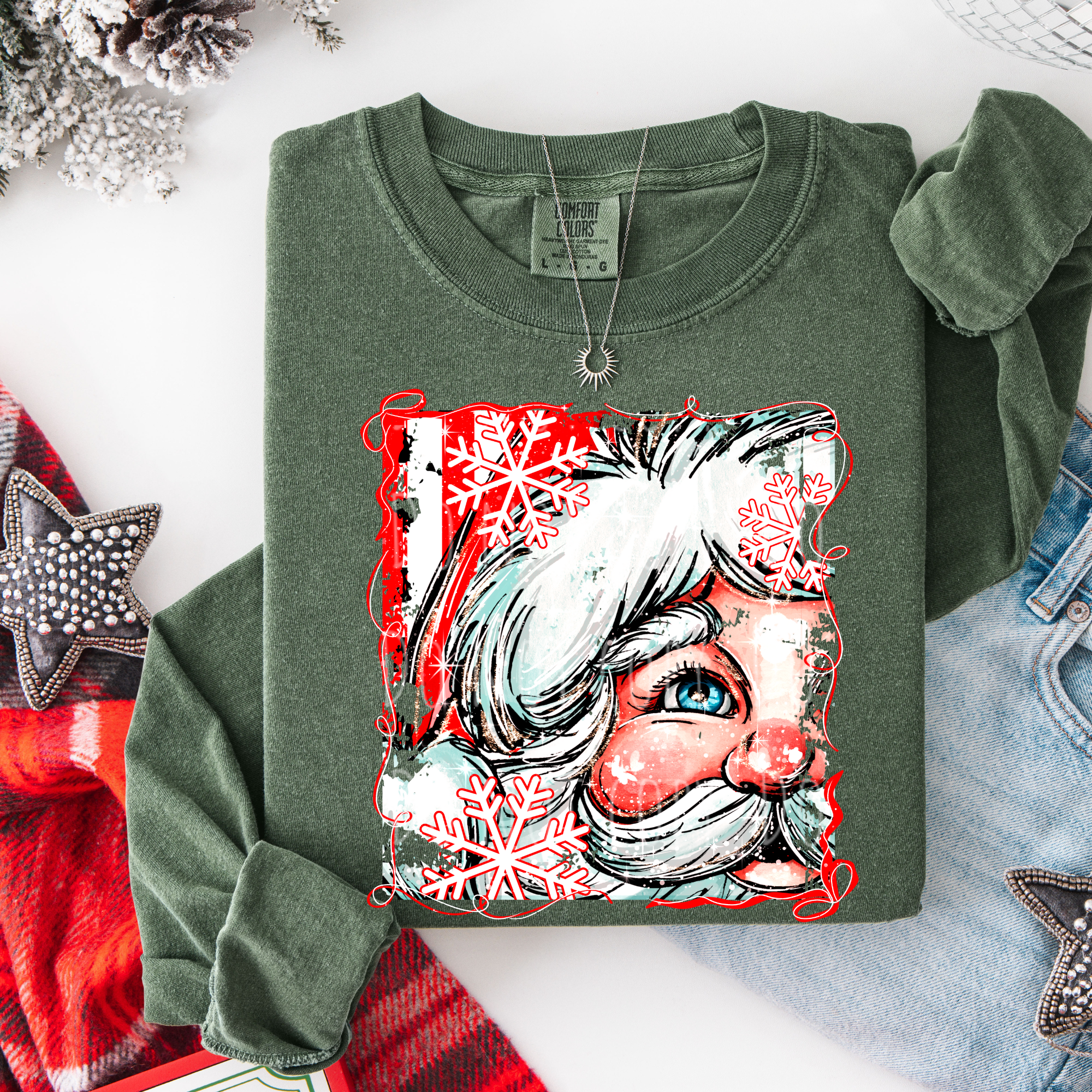 Close Up Santa Frame – Rebel Creek Printing