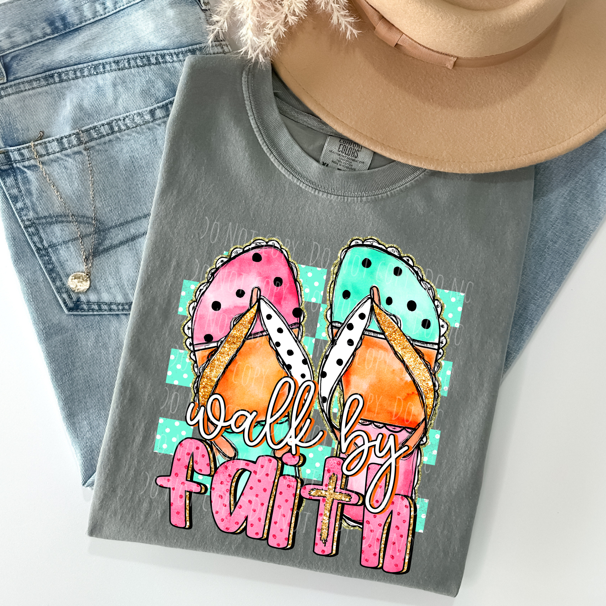 Walk By Faith Flip Flops – Rebel Creek Printing