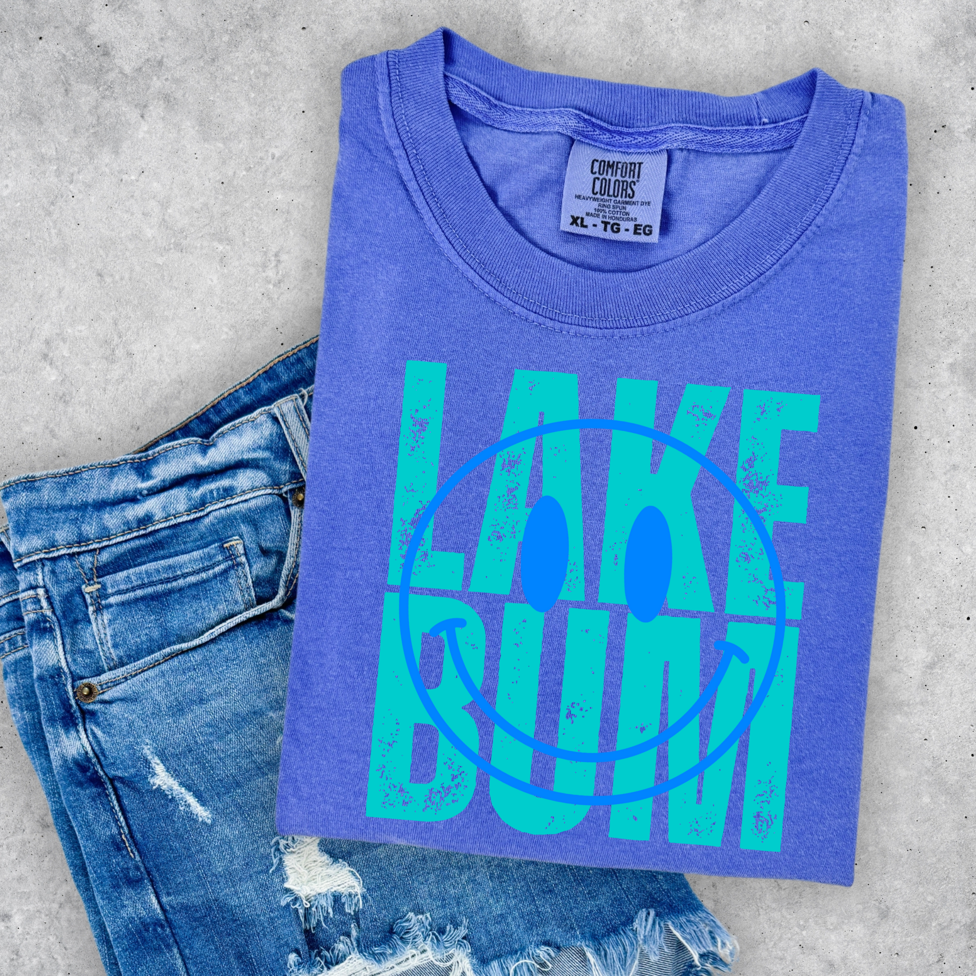 Lake Bum Smiley – Rebel Creek Printing