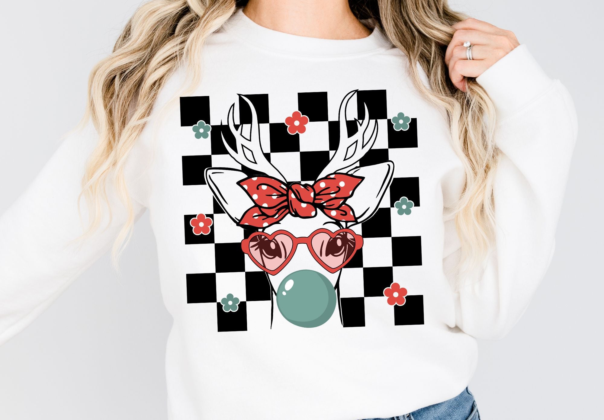 Checkered Reindeer – Rebel Creek Printing