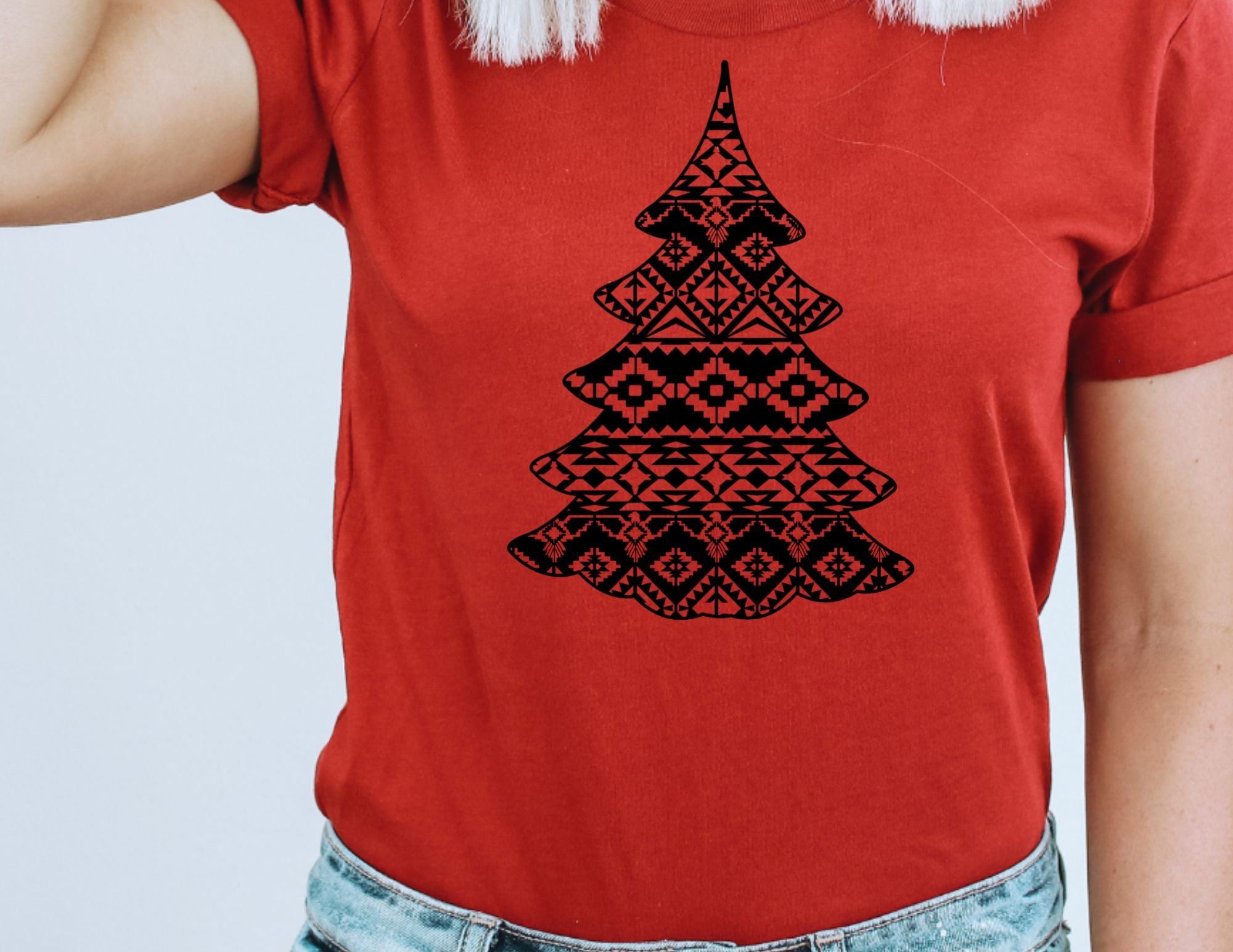Aztec Christmas Tree DTF Transfer – Rebel Creek Printing